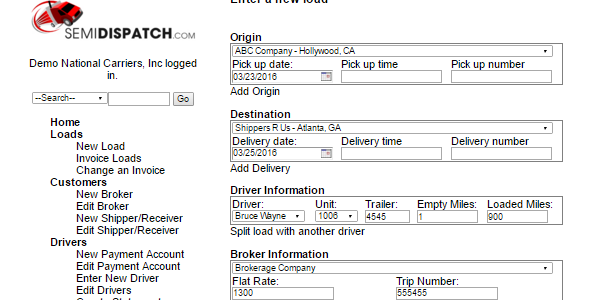 SemiDispatch.com | Truck Dispatch Software | Web Based SemiDispatch.com | Truck Dispatch Software | Web Based